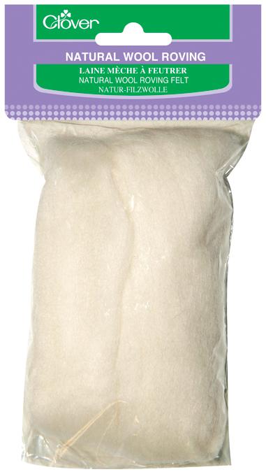 Clover Natural Wool Roving, Off White